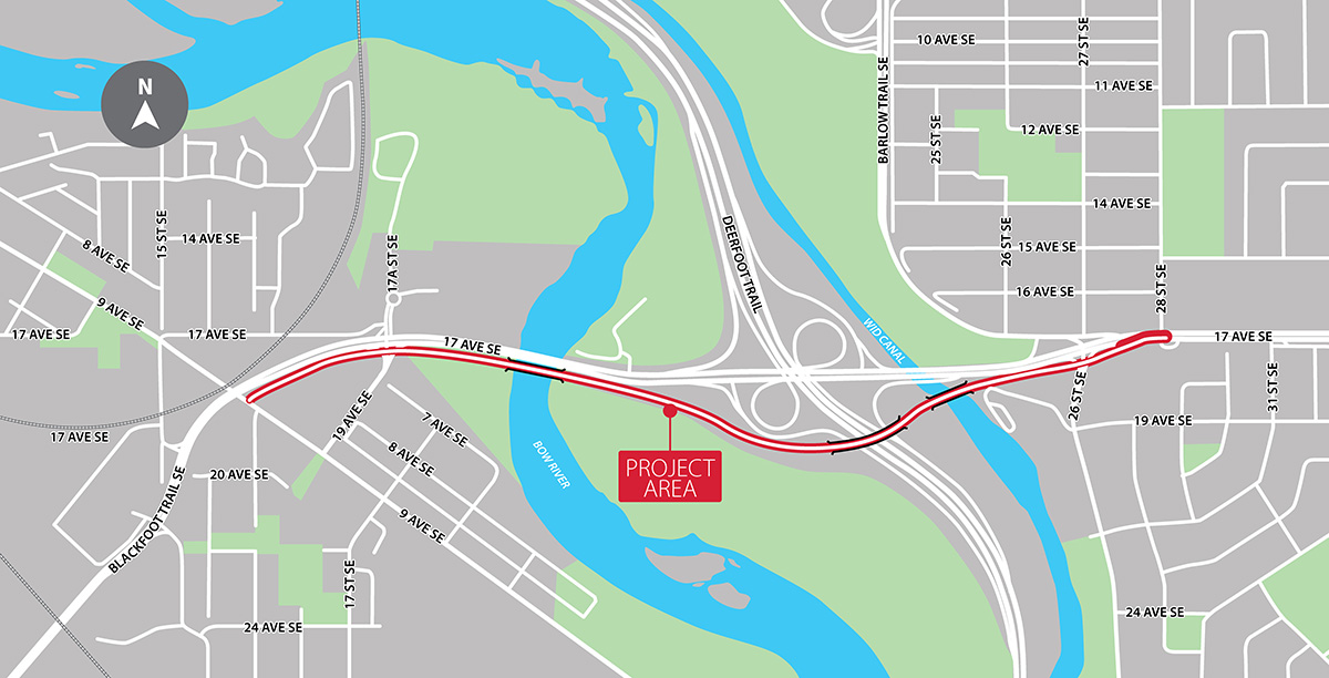 New Deerfoot Trail, 17 Avenue SE bridge a first for Calgary commuters ...