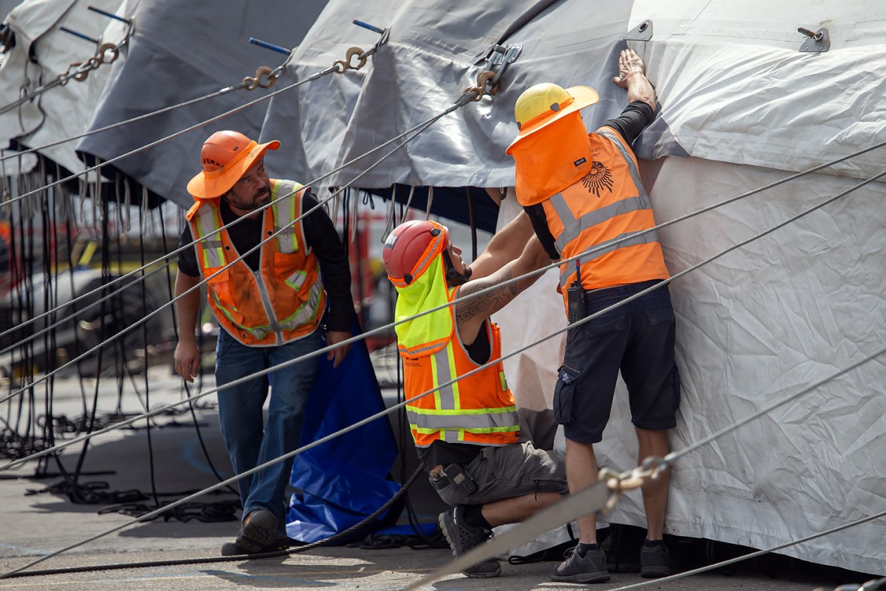 Photos: Cirque du Soleil big top raised for first time in four years in ...