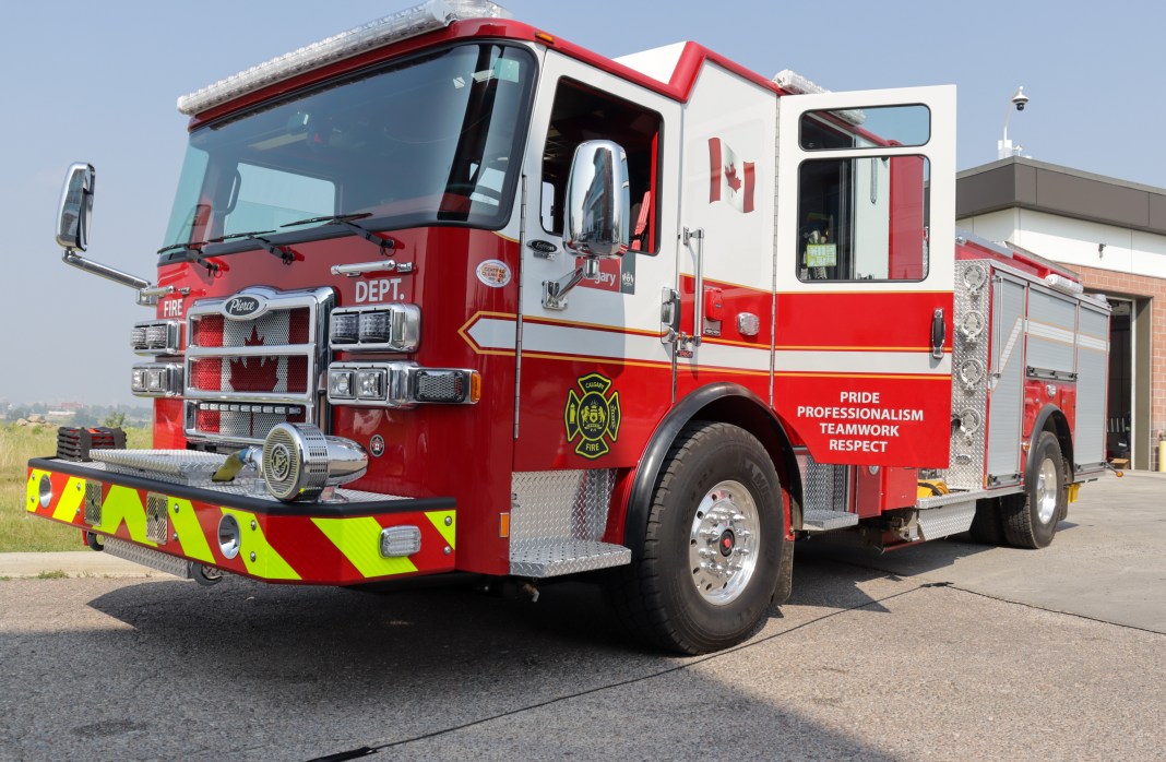 Calgary's first electric fire engine makes debut at northwest station ...