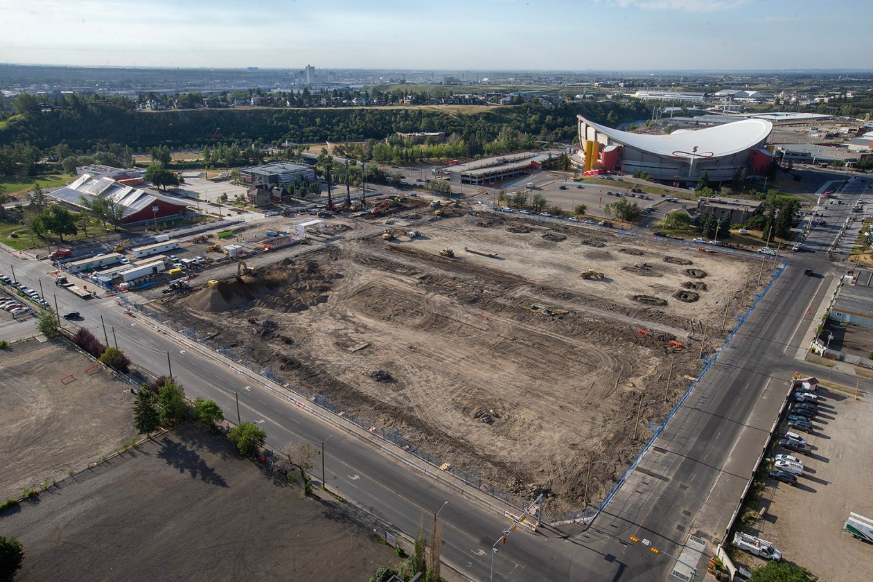 One month in photos: Calgary Event Centre begins construction - LiveWire Calgary