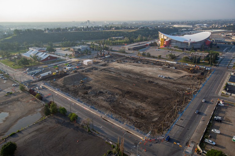 One month in photos: Calgary Event Centre begins construction - LiveWire Calgary